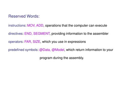Ppt Chapter 4 Requirements For Coding In Assembly Language Powerpoint