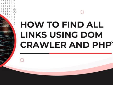 How To Find All Links Using Dom Crawler And Php