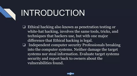 Ethical Hacking Presentation Pptx