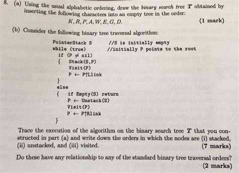 Solved 8 A Using The Usual Alphabetic Ordering A E Usual