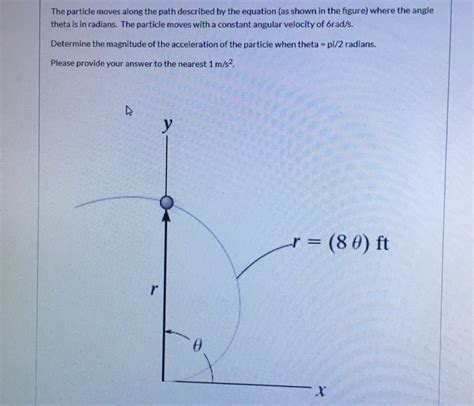 Solved The Particle Moves Along The Path Described By The Chegg