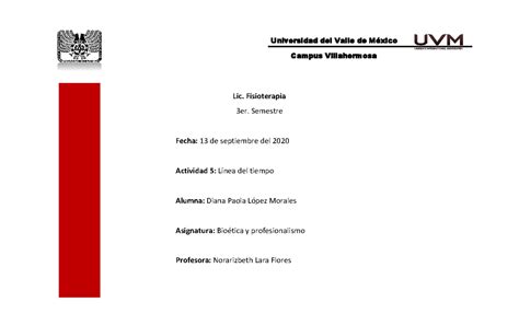 Act5 Línea Del Tiempo Warning Tt Undefined Function 32 Universidad Del Valle De México