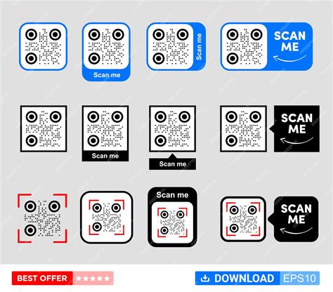 Ensemble De Vecteurs De Code Qr Style Différent Scannez Moi Le Modèle Code Qr Pour Smartphone