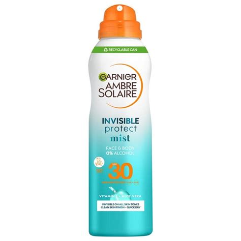 Garnier Ambre Solaire Spf30 Invisible Protect Mist Face And Body Spray