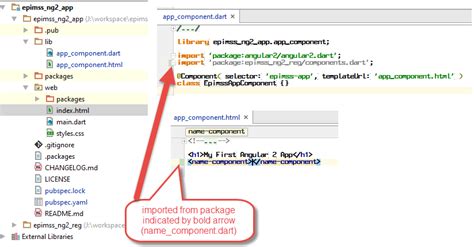 Angular How To Import A Component In One Angular2 Dart Package Into