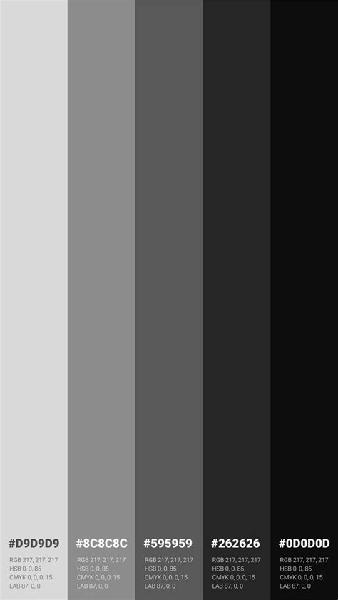 25 Best Black Color Palettes With Names And Hex Codes Artofit