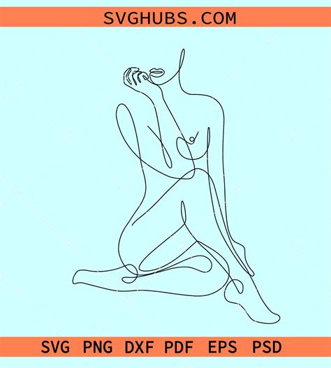 Woman Body Line Art SVG Naked Woman Line Art Svg Woman One Line Art Svg