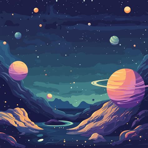 Premium Vector Simple Vector Space Themed Background