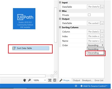 Spelling Error In Activity Sort Data Table Help Uipath Community Forum