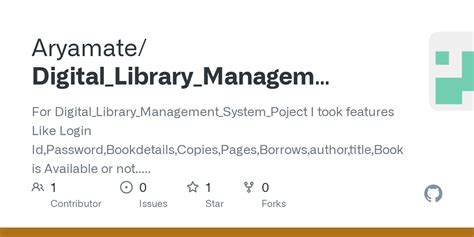 Github Aryamate Digital Library Management System Program For Digital Library Management