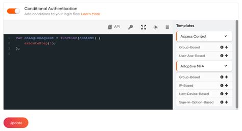 Add Conditional Authentication Asgardeo