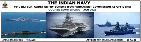 Indian Navy 10 2 Technical Cadet Entry Scheme January 2023 Batch