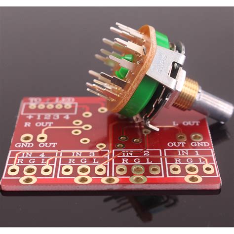1pc Alps Power Amp Signal Switch Rotary Switch Potentiometer 3 Pole 4 Way Step