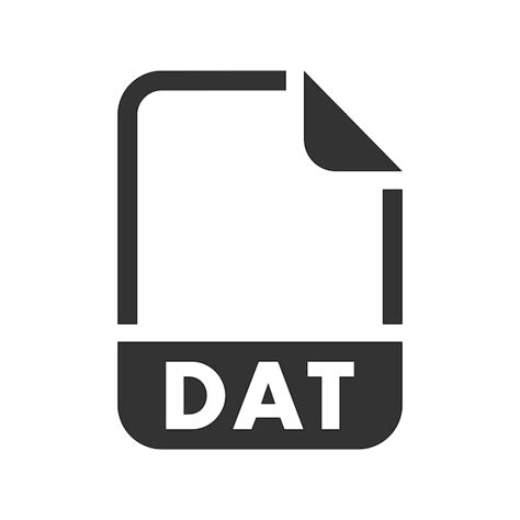 premium vector dat file format icon