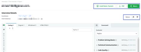 Viewing Interview Reports Hackerrank Support Center