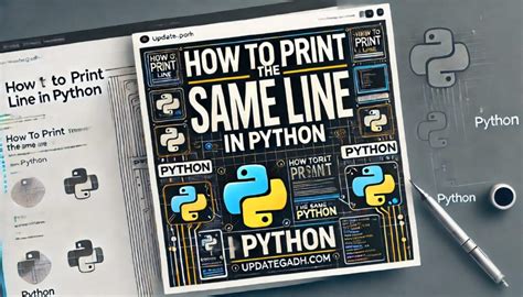 How To Print In The Same Line In Python