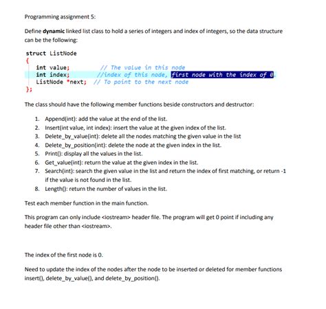 Solved Programming Assignment 5 Define Dynamic Linked List