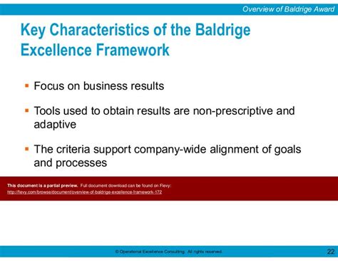 Overview Of Baldrige Excellence Framework Ppt Slide Deck Powerpoint Presentation Slides
