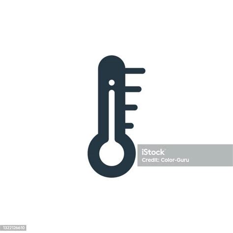 온도계 아이콘 웹 사이트 디자인 및 모바일 앱 개발 인쇄용 글리프 온도계 아이콘 흰색 배경에 격리 된 채워진 스프링 컬렉션의 온도계 아이콘 0명에 대한 스톡 벡터 아트 및