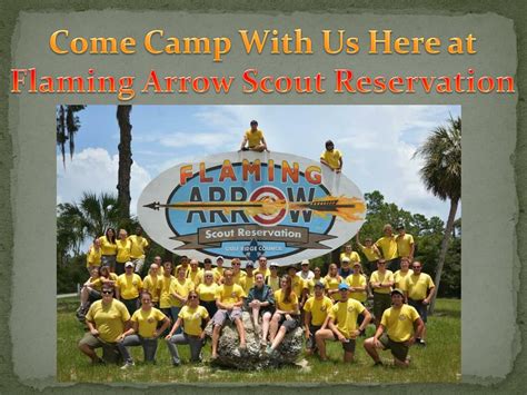 PPT Flaming Arrow Scout Reservation PowerPoint Presentation Free Download ID