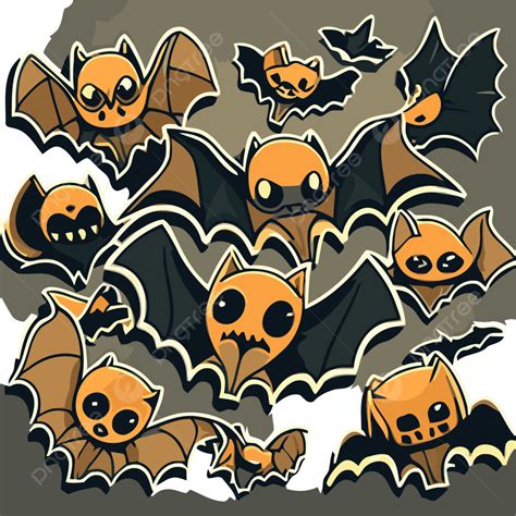 박쥐 스티커 일러스트 클립 아트의 컬렉션 벡터 만화 박쥐 무료 절연 스티커 디자인 상표 스티커 일러스트 Png 일러스트 및 벡터 에 대한 무료 다운로드 Pngtree
