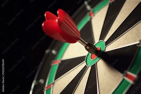 Dart Hitting The Bullseye Reaching The Center Of The Target Target Accuracy Dart Game