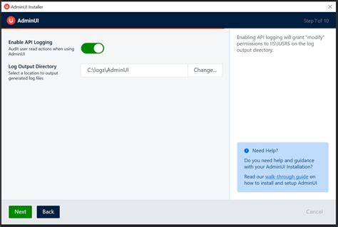 Installer Adminui Documentation