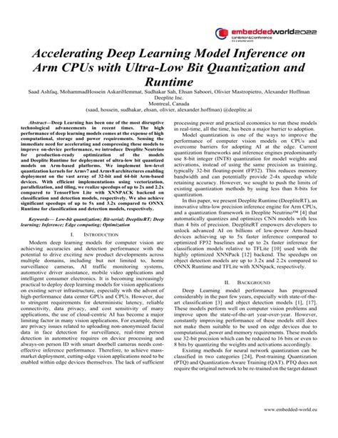 Ultra Low Bit Quantization For Deep Learning On Arm Cpus