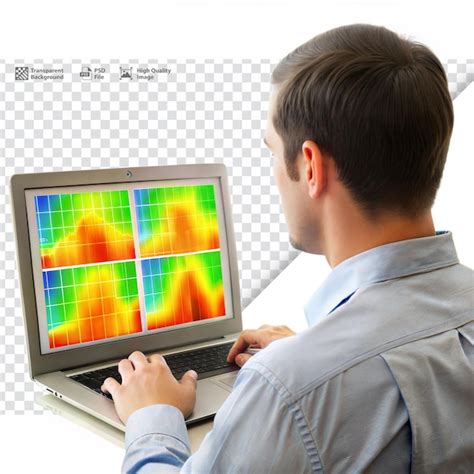 Man Analyzing Data On Laptop Premium Ai Generated Psd