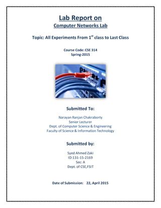 Networking Lab Report PDF