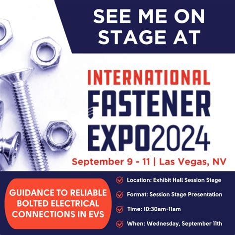 Tradeshow Engineering Continuedlearning Boltedjoints Expo Internationalfastenerexpo2024