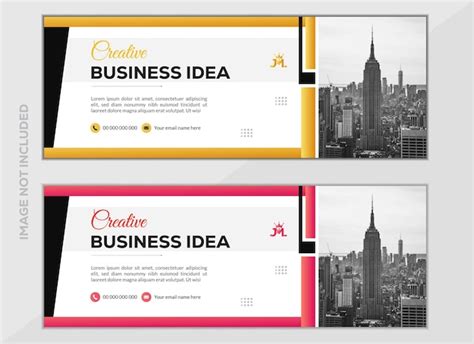 Шаблон корпоративной обложки Facebook и дизайн веб баннера Премиум векторы