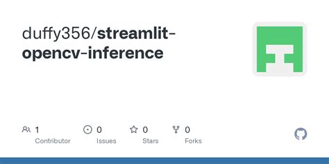 GitHub Duffy356 Streamlit Opencv Inference