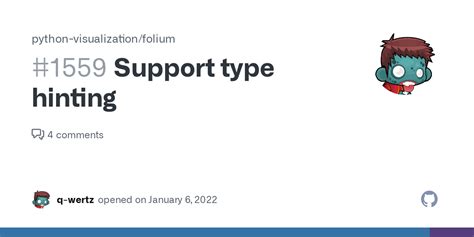 Support Type Hinting · Issue 1559 · Python Visualizationfolium · Github