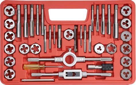 Anfrere 40pcs Metric Tap And Die Set Metric Standard