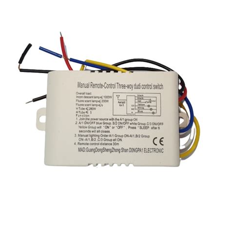 Комплект полилей с Rf дистанционно управление Abc и триканален модул за осветление On Off