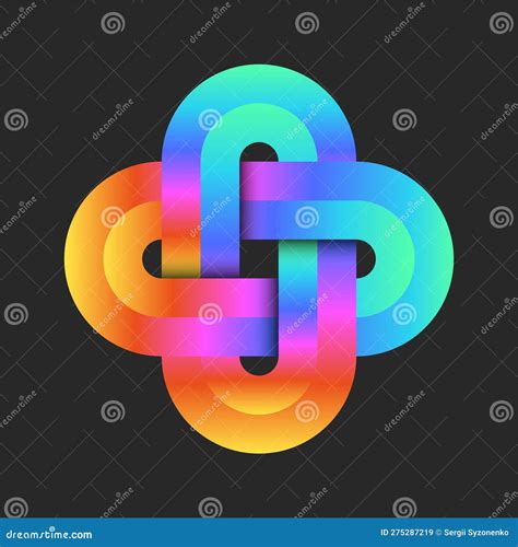 Cross Rounded Shape Logo Or Plus Sign Made Of Vibrant Gradient