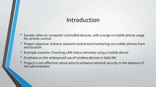 Mobile Based Lan Monitoring Pptx