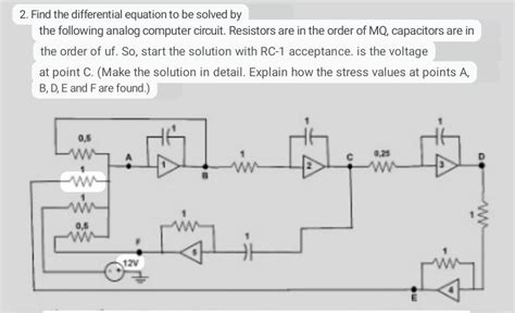 Solved 2 Find The Differential Equation To Be Solved By The