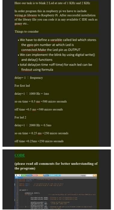 Solved Write A C Program To Blink Two Leds Connected To