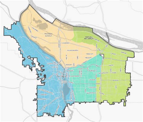Ne Portland Neighborhood Map Oregon Housing Blog Holc Redlining Map