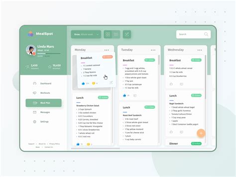 Sport Diet Dashboard Dashboard Design App Interface Design Web Design