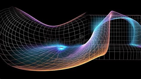 Time Space Distortion Abstract Visualization Of Spacetime Continuum Curvature Generative Ai