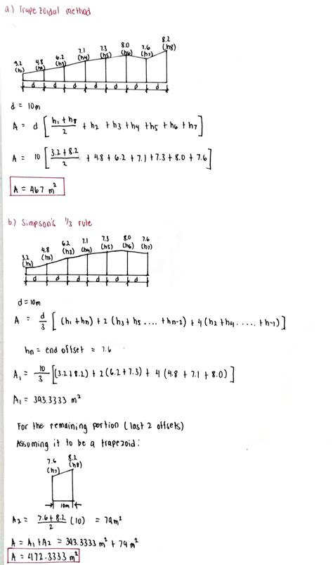 Solved 4 A Series Of Perpendicular Offsets Were Taken From A