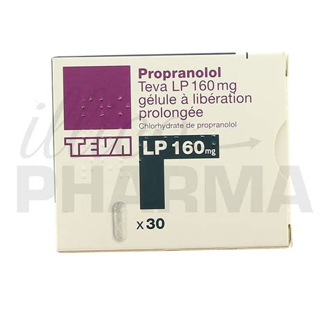 Médicament Propranolol Teva Lp 160mg 30gél Bêtabloquants Illicopharma