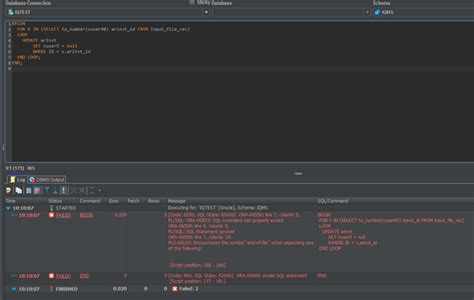 oracle sql loop issue programming and development spiceworks community