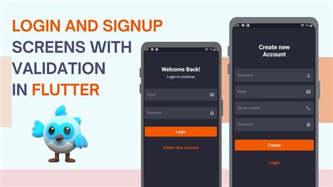 Flutter Login And Signup Page Tutorial With Validation And Textformfield Properties Part 3