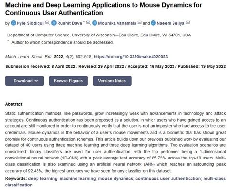 Machine Deeplearning Userauthentication Views Citations Make Mdpi