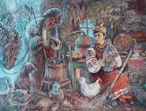 Ночь перед Рождеством иллюстрации к повести Николая Васильевича Гоголя Картины Художники Краска