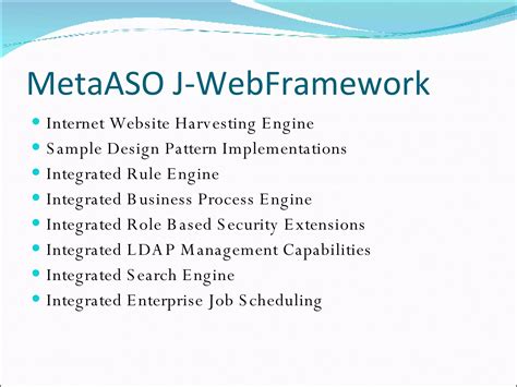 metaaso j webframework ppt